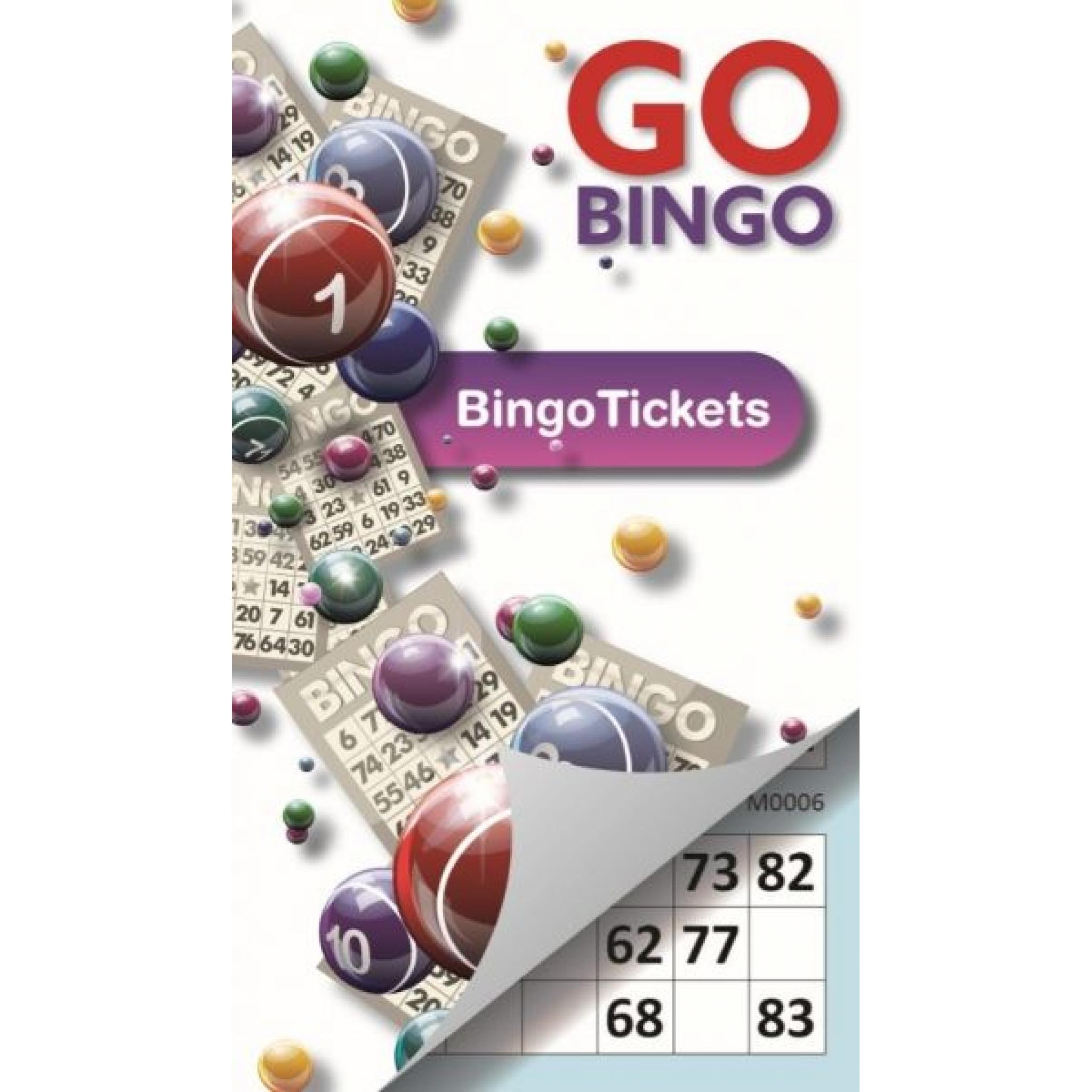 Go Bingo Tickets Assorted Colours - Pack of 450