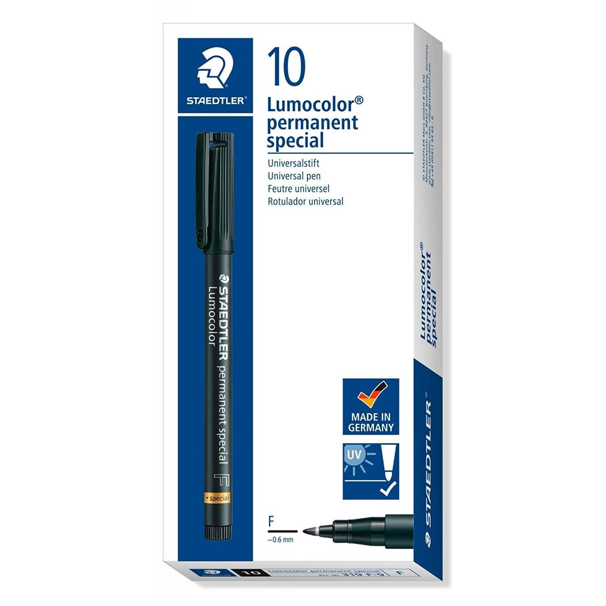 Staedtler Lumocolor Permanent Special 06mm - Black Pack of 10