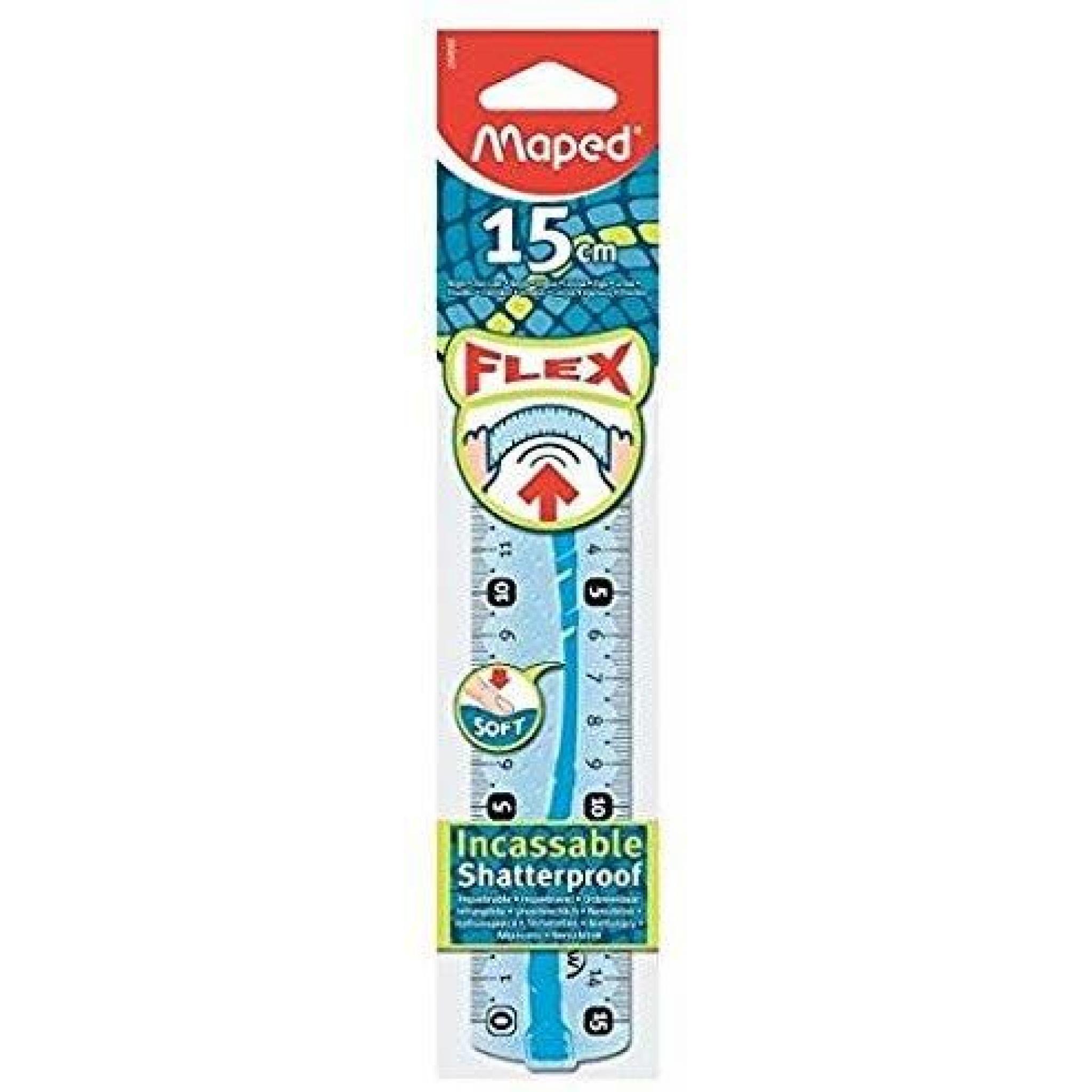 Maped Shatterproof 15cm Flex Ruler - Assorted Colours