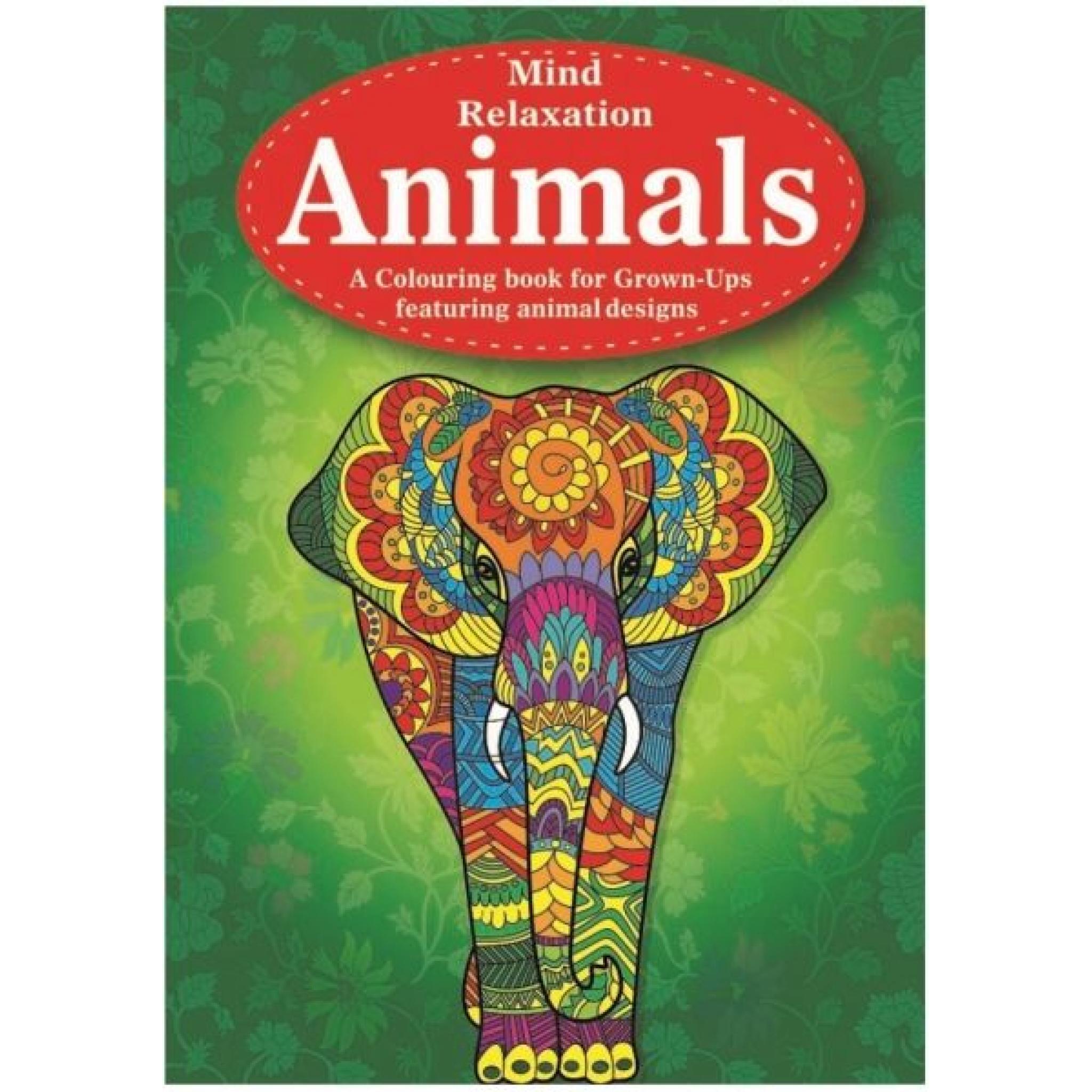 Squiggle A4 Adult Colouring Book - Animals