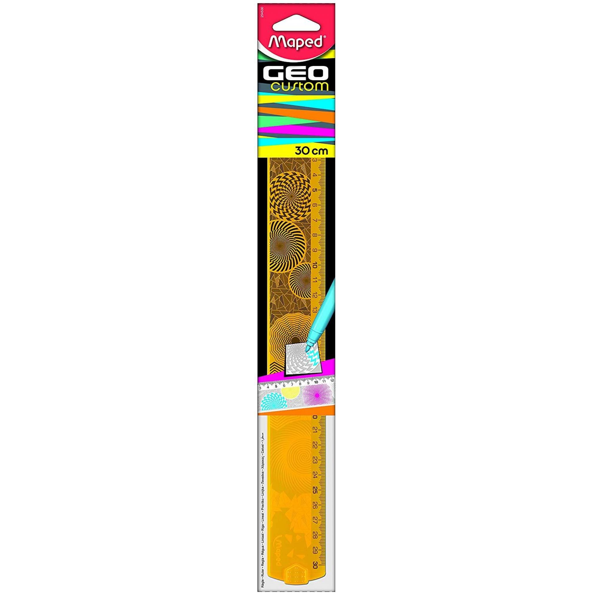 Maped GeoCustom 30cm Colour Your Own Ruler - Assorted Colours