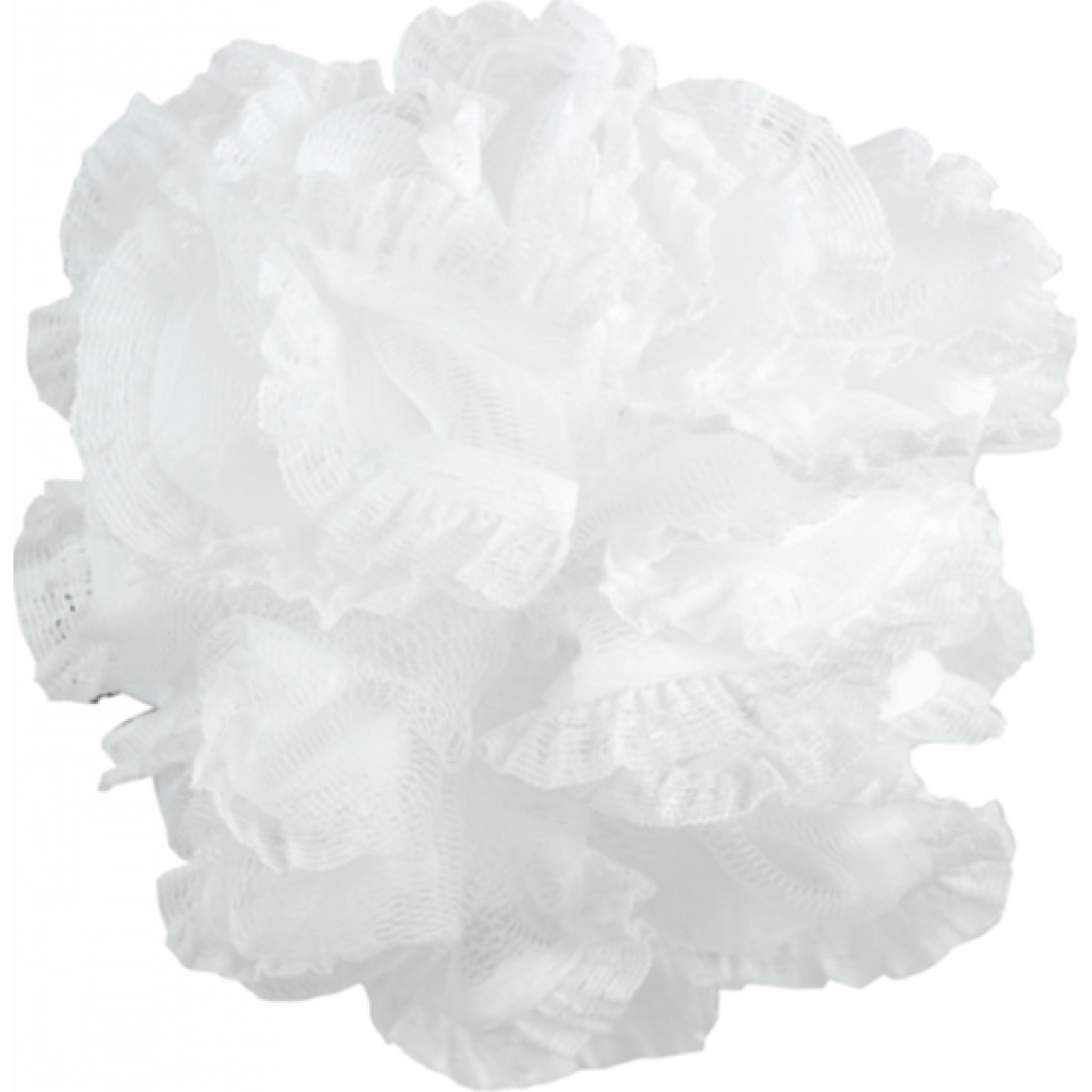 Gem Exfoliating White Bath Ruffle