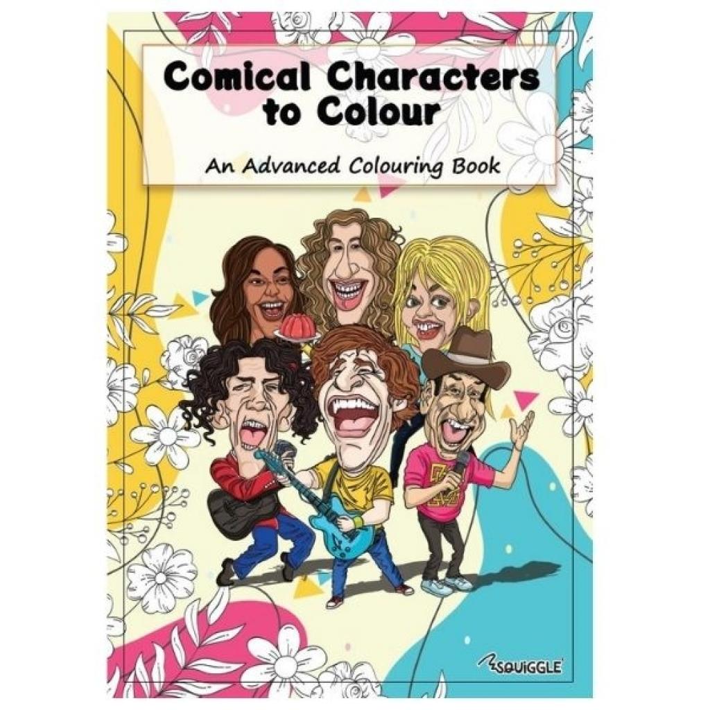Squiggle A4 Comical Characters to Colour