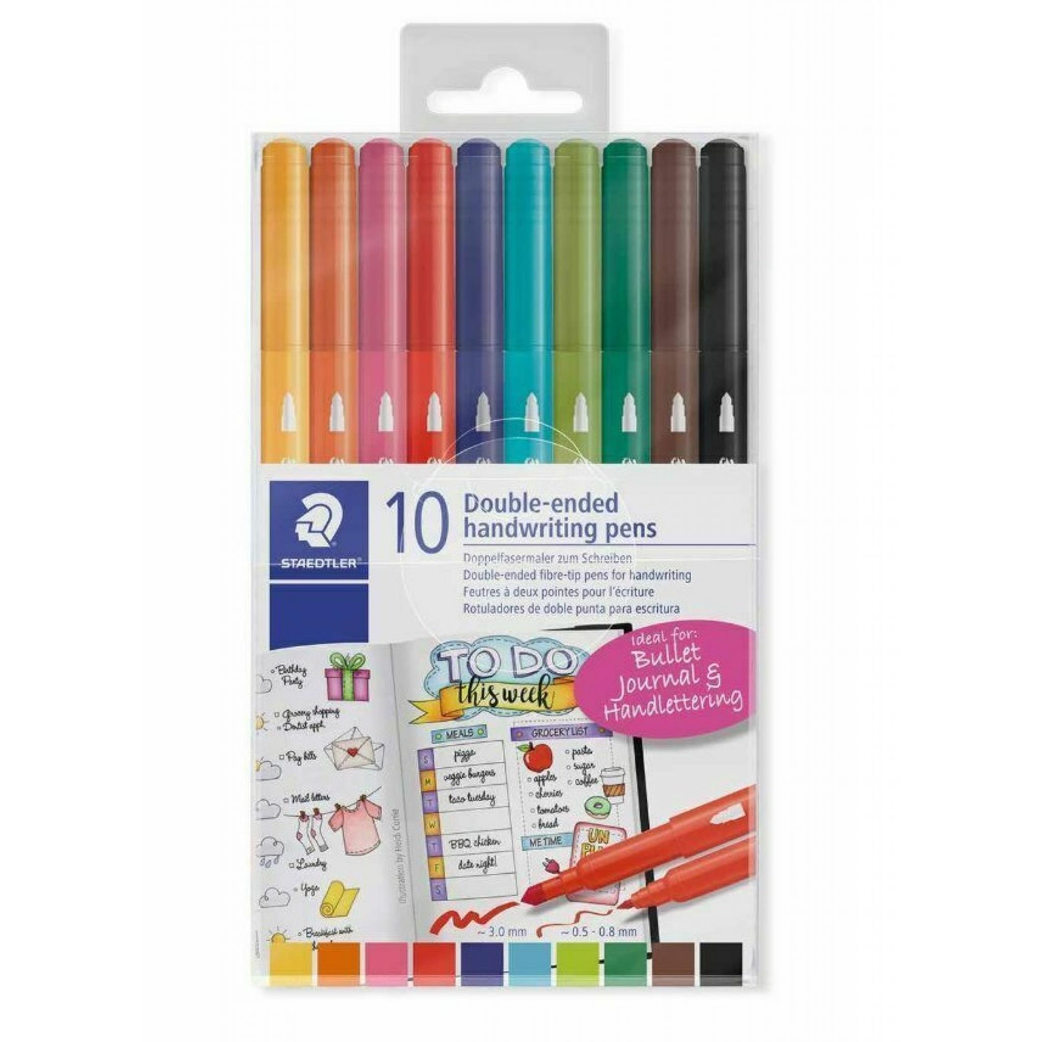 Staedtler Double-Ended Handwriting Pens - Pack of 10